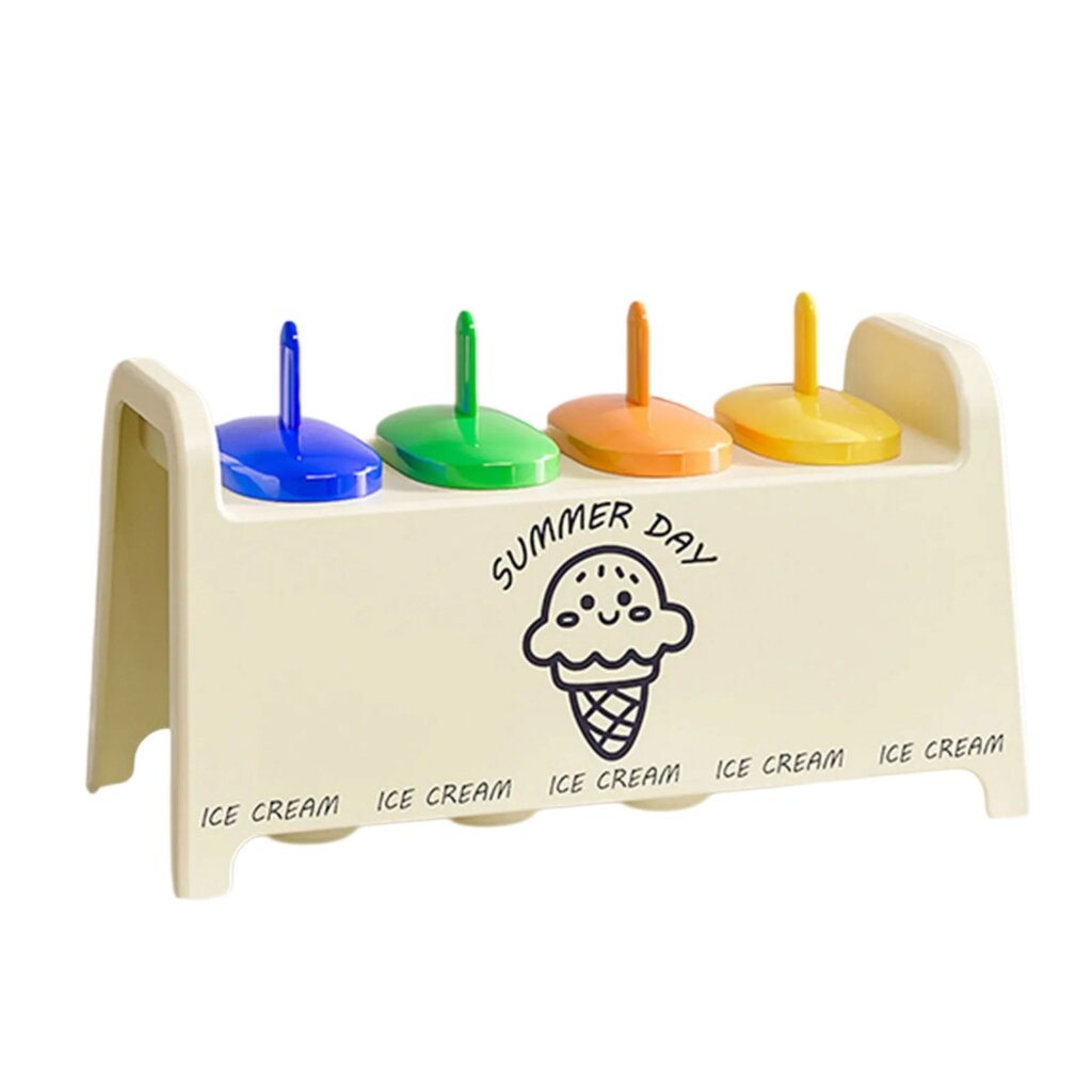 Пластиковые формы для мороженого Rainbow Безопасны и легко демонтируются с помощью многоразовой палочки для детского и семейного использования
