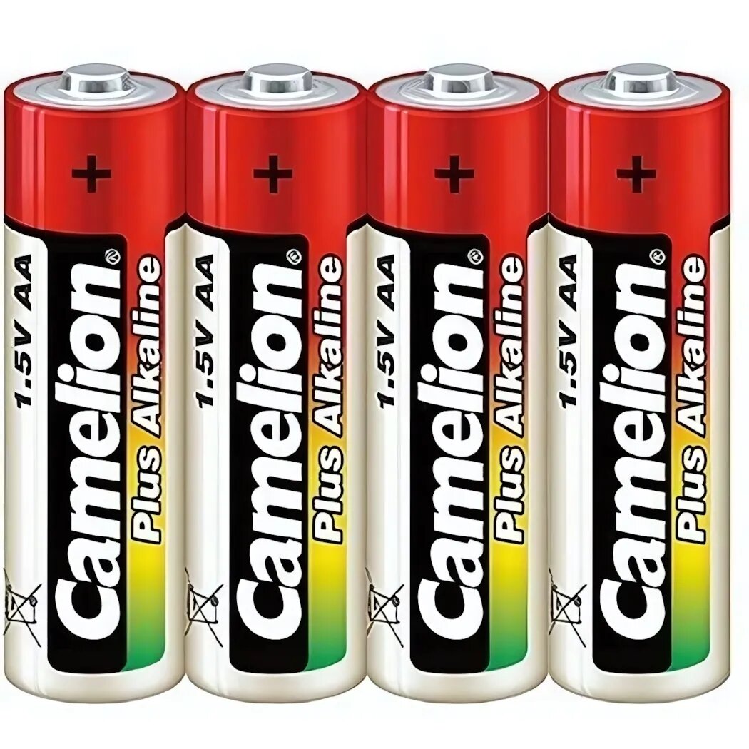 Батарейки алкалиновые AA Camelion «Plus Alkaline», 1.5V, 4 шт, долгий срок службы