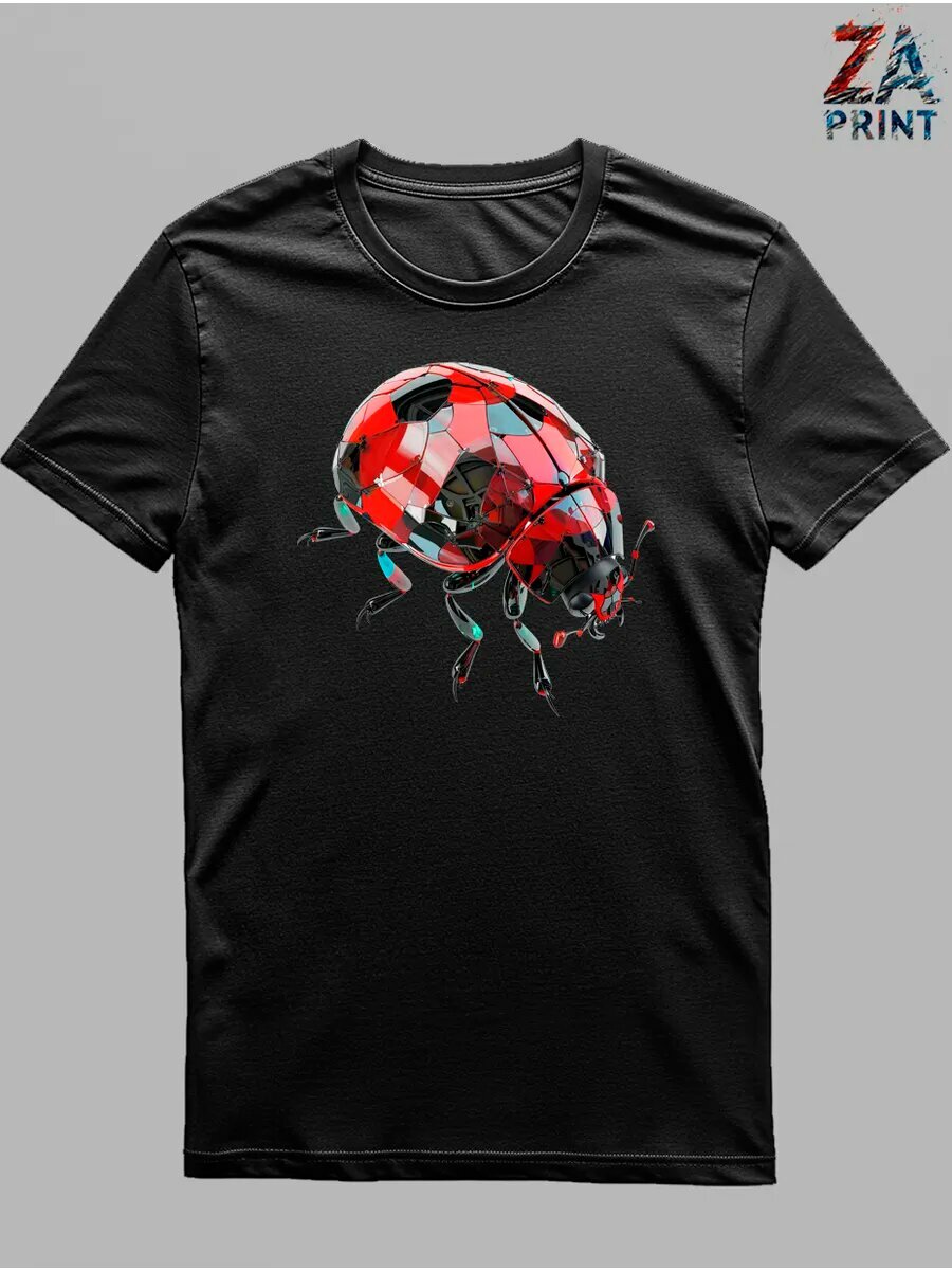 Футболка божья коровка принт