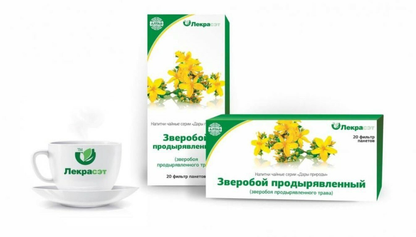 Чайный напиток Лекра-СЭТ "Зверобой", трава, 20 пакетиков