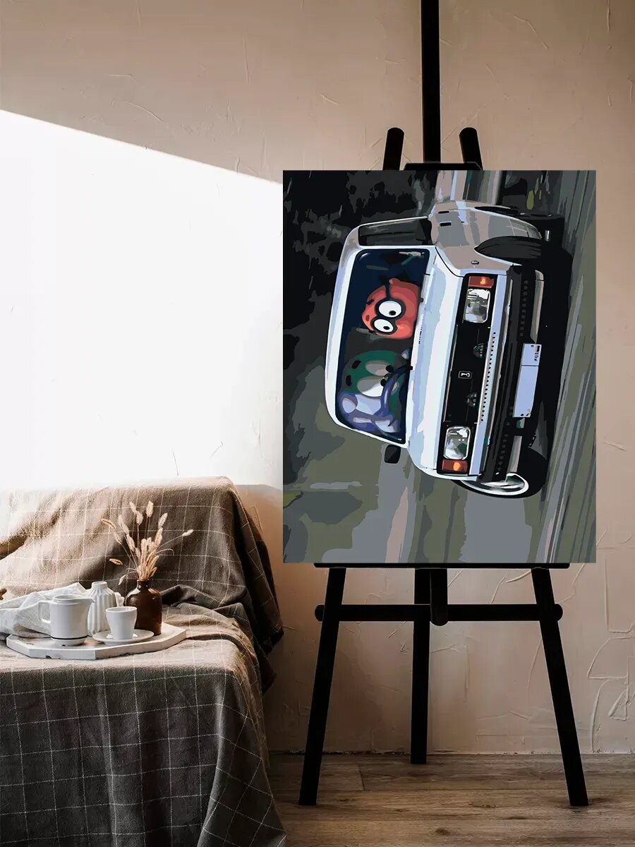 Картина по номерам Мем Ваз2107 Дрифт Lada 2107 Машина