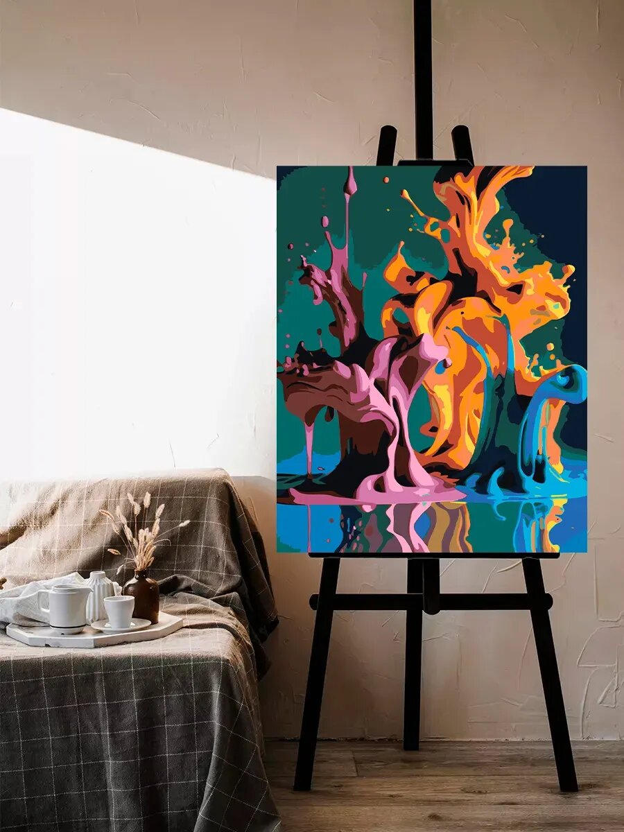 Картина по номерам Разлитая Краска Абстракция Живопись