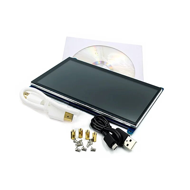 7-дюймовый ЖК-экран HDMI 1024*600, подходящий для Raspberry Pi 3/4, ультра прозрачный емкостный сенсорный экран