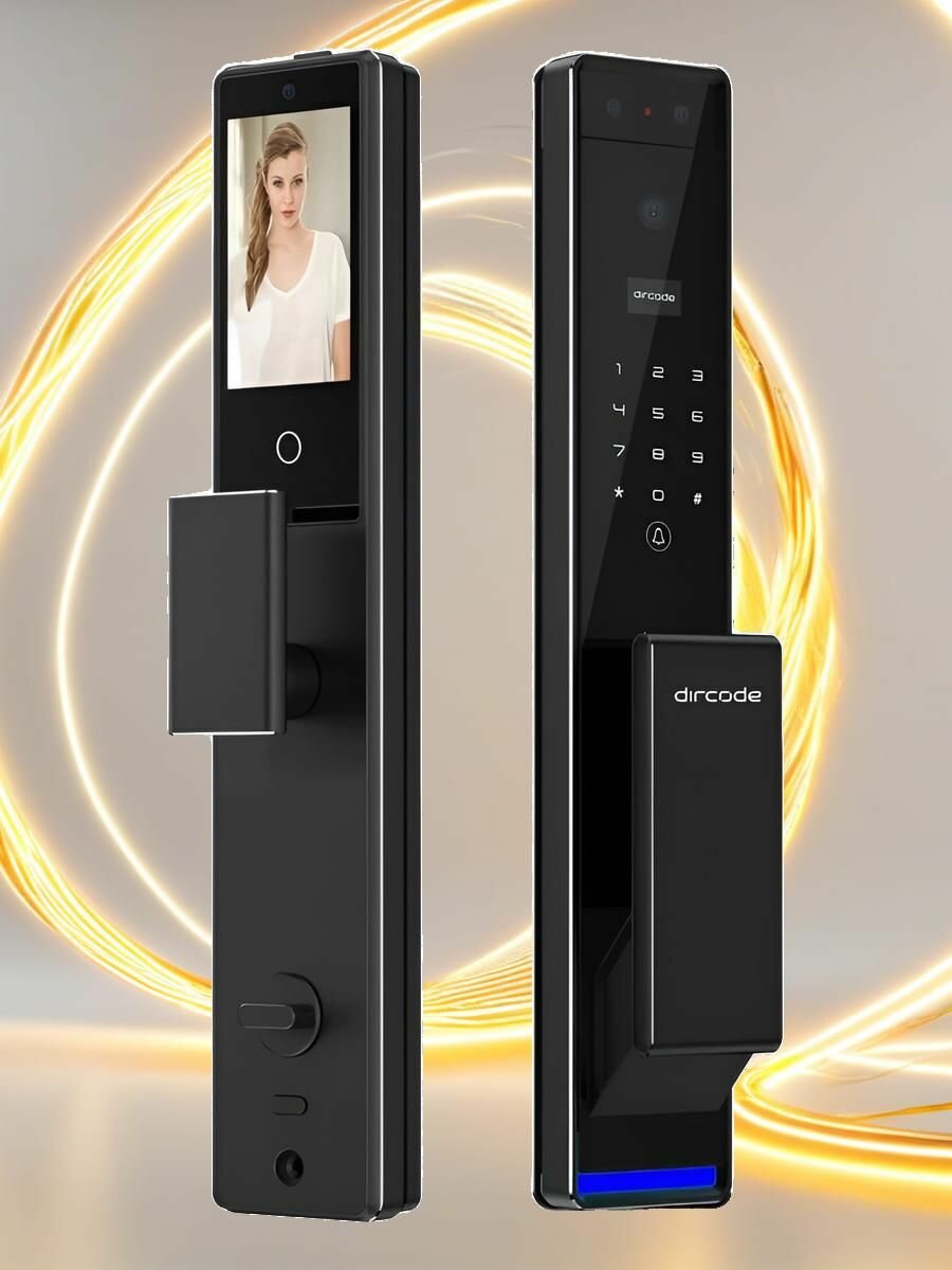 Умный замок Dircode T850 с функцией распознавания ладони и лица, двумя видеокамерами и блоком WI-FI
