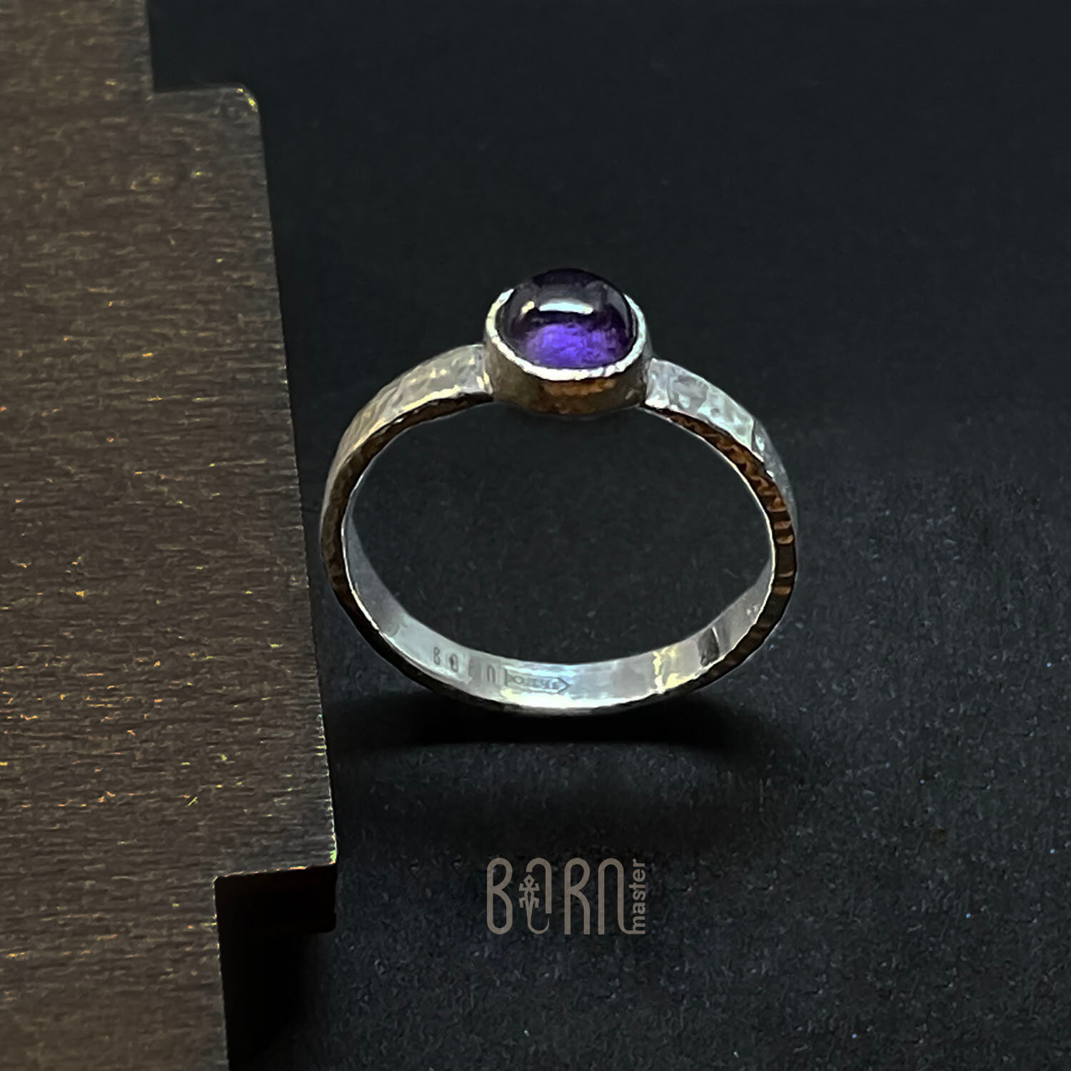 Перстень, серебро, 925 проба, аметист