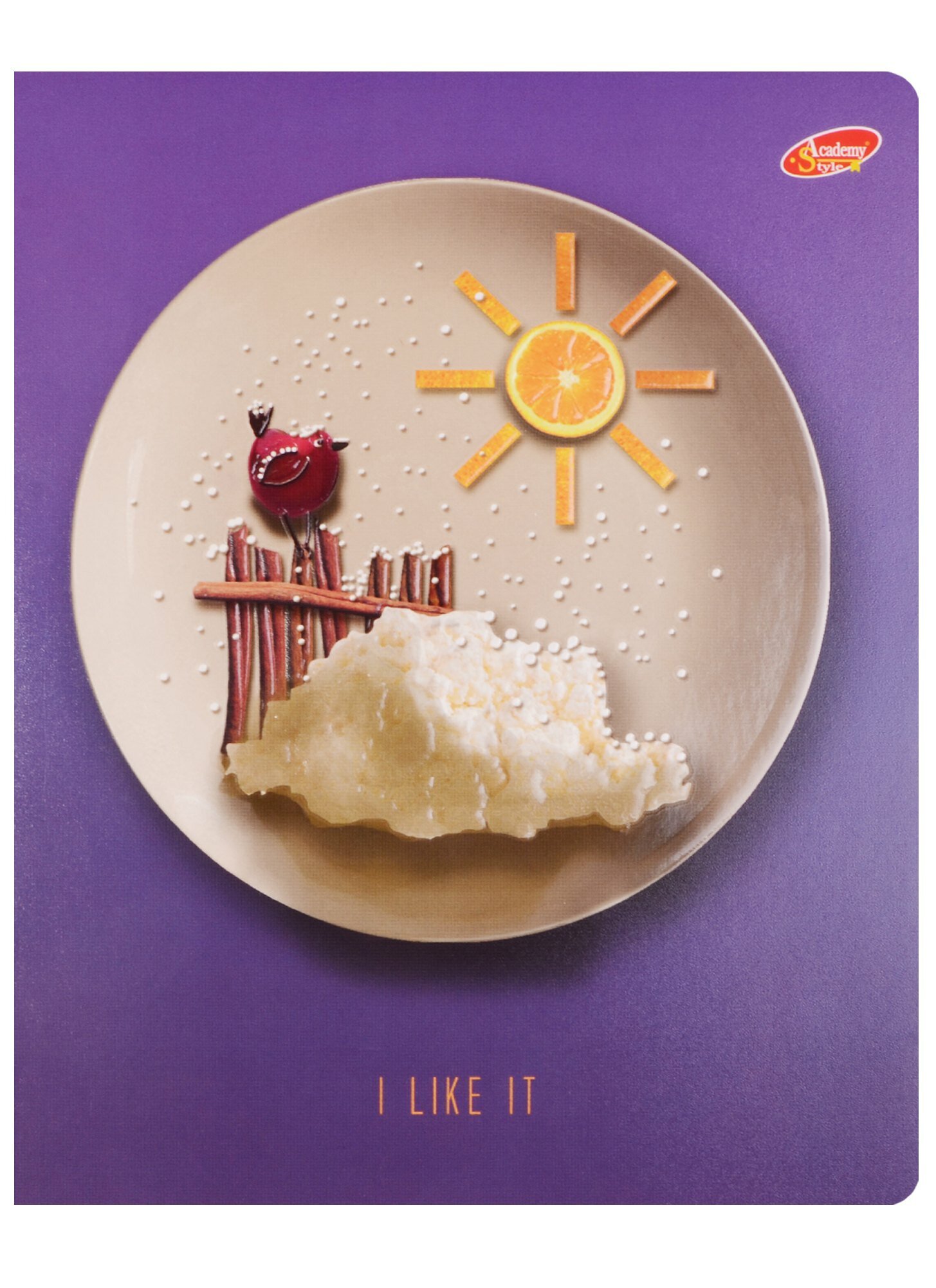 Тетрадь в клетку Academy Style, "Пейзаж из продуктов на тарелке", 48 листов, в ассортименте