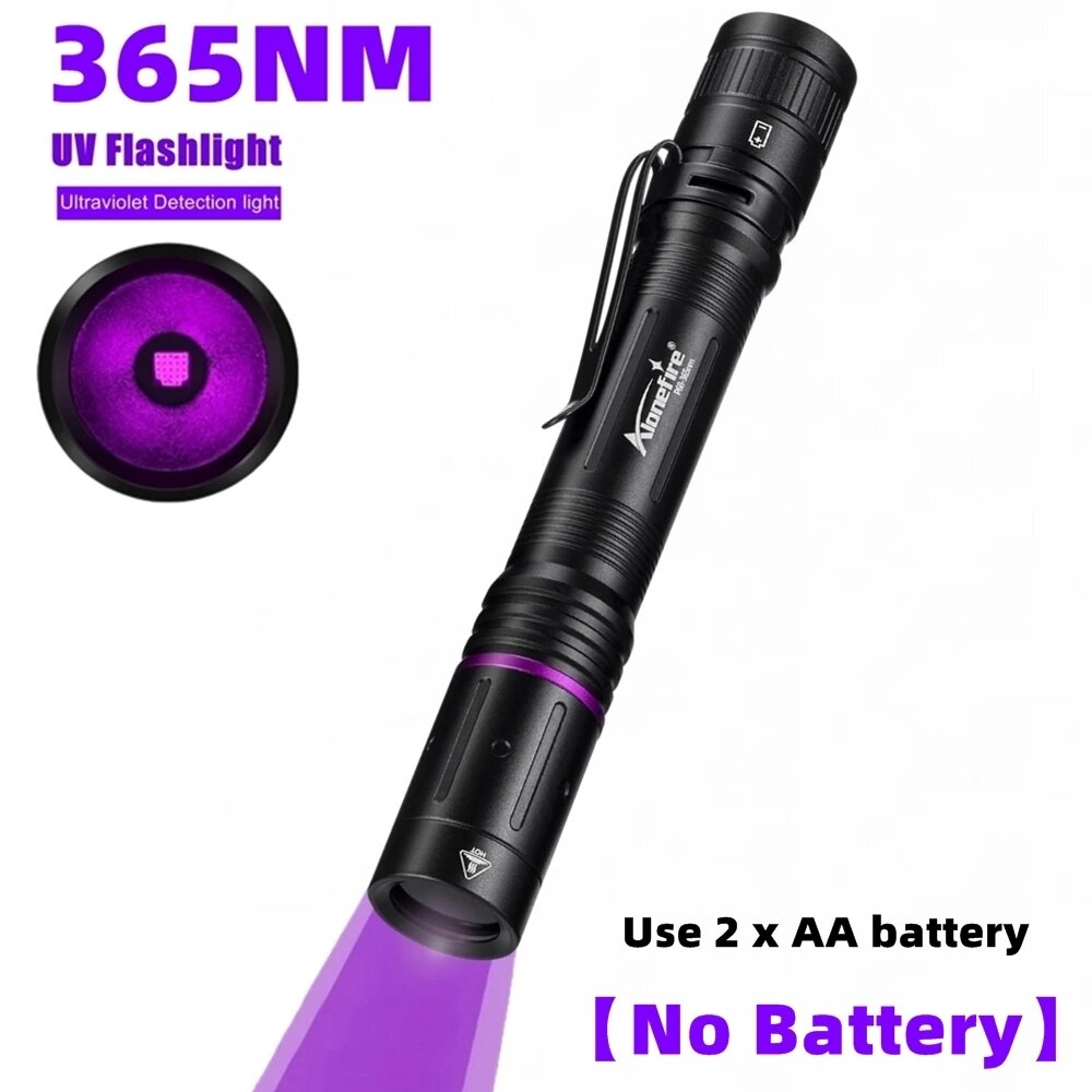 AloneFire P68 УФ-фонарь черный 365/395 нм P68-365nm