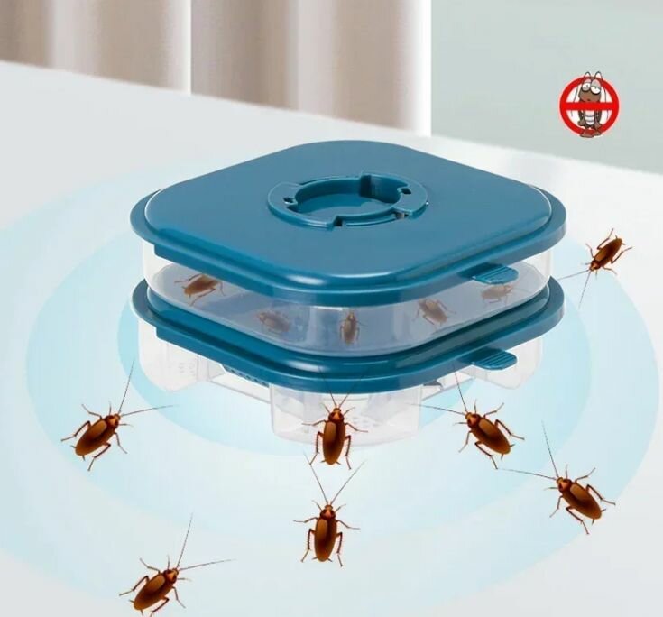 Многоразовая бытовая ловушка для тараканов, ловушка для насекомых для кухни и сада, двухслойный