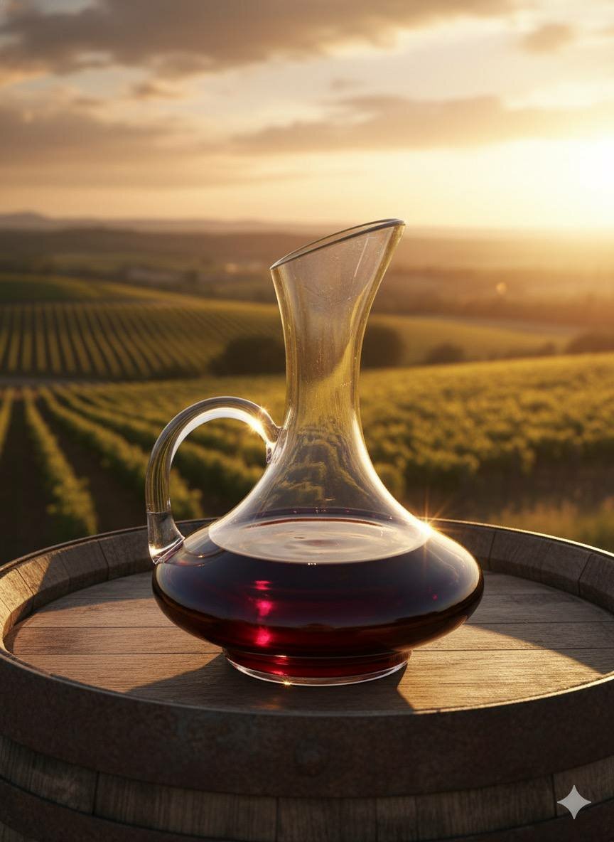 Декантер, для вина, графин, с ручкой, кувшин, аксессуар, 1800мл, толстое стекло