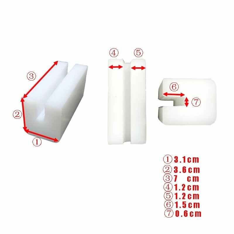 Нейлоновый блок слайдера для подъема автомобильного подъемника, различные типы двухколонных аксессуаров для подъема, серый, 16Pcs