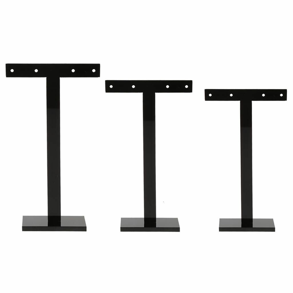 Акриловая витрина для ювелирных изделий с подставкой для сережек, 3 шт.