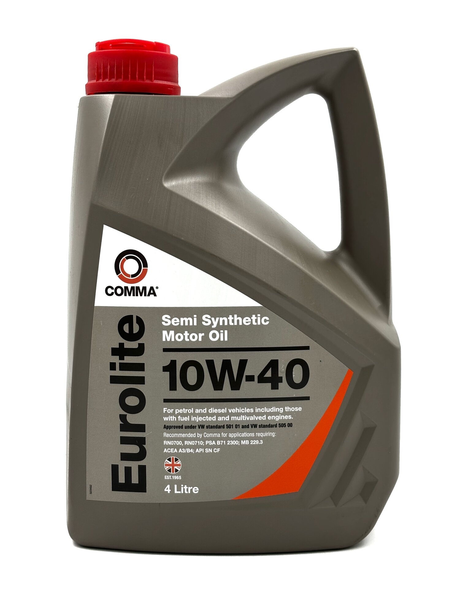 Масло моторное Comma Eurolite 10W-40, 4 литра, полусинтетическое