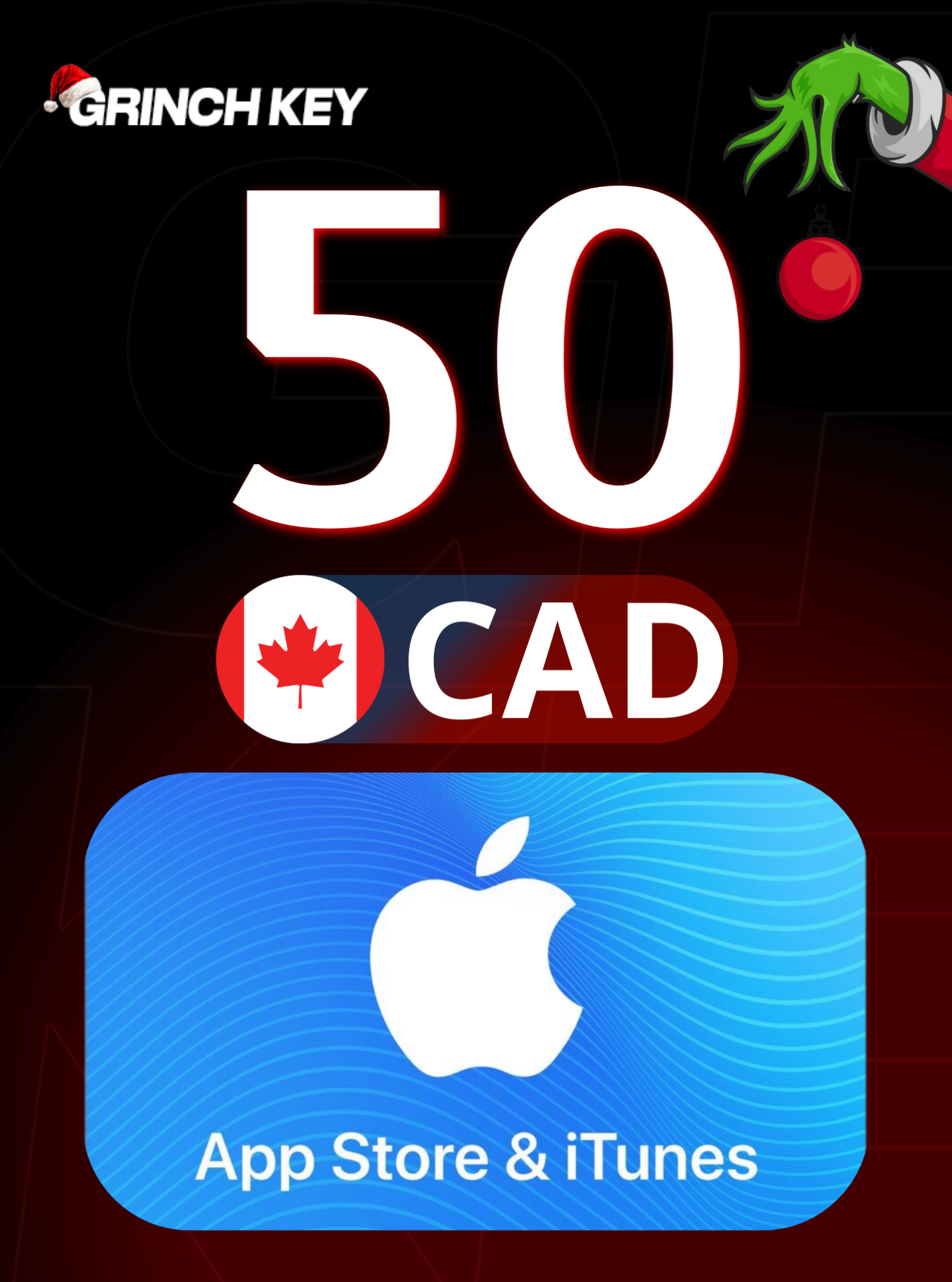 Подарочная карта Apple | Пополнение App Store&iTunes (Apple ID) | Canada (CAD) | на 50$ Канадских Долларов