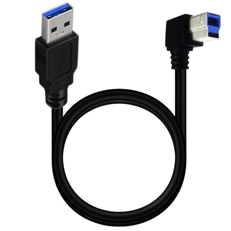 Гибкий кабель USB 3.0 тип A - тип B с углом 90°