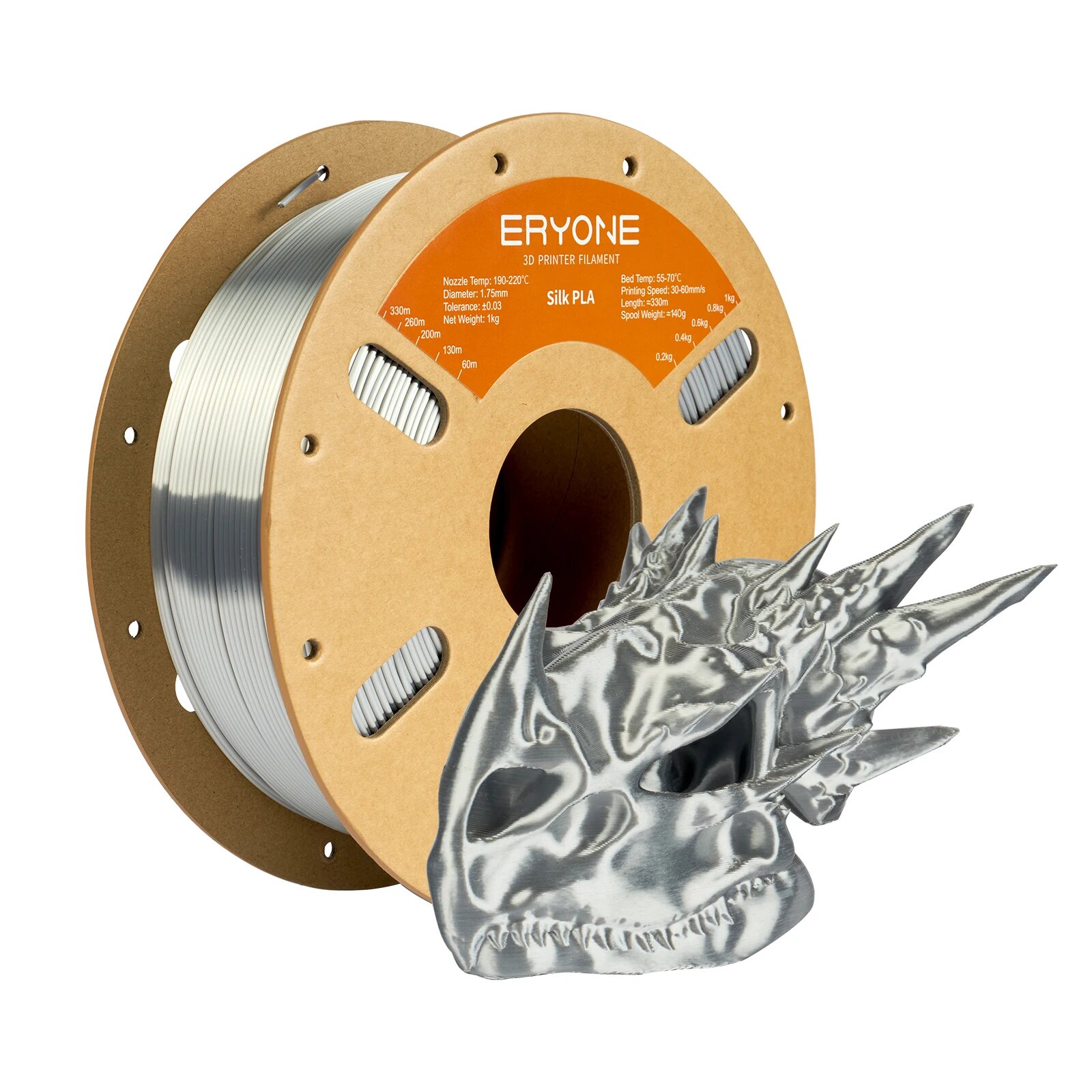Eryone Silk PLA Silver нить для 3D-печати