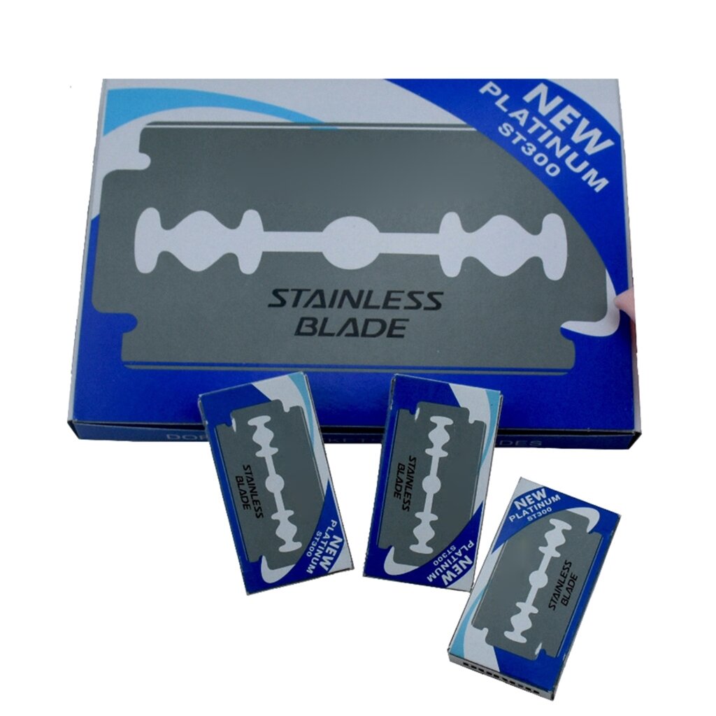 10 Шт Бритвенных Лезвий ST300 Из Нержавеющей Стали Мужские С Двойным Лезвием для Бритвы Sharp T