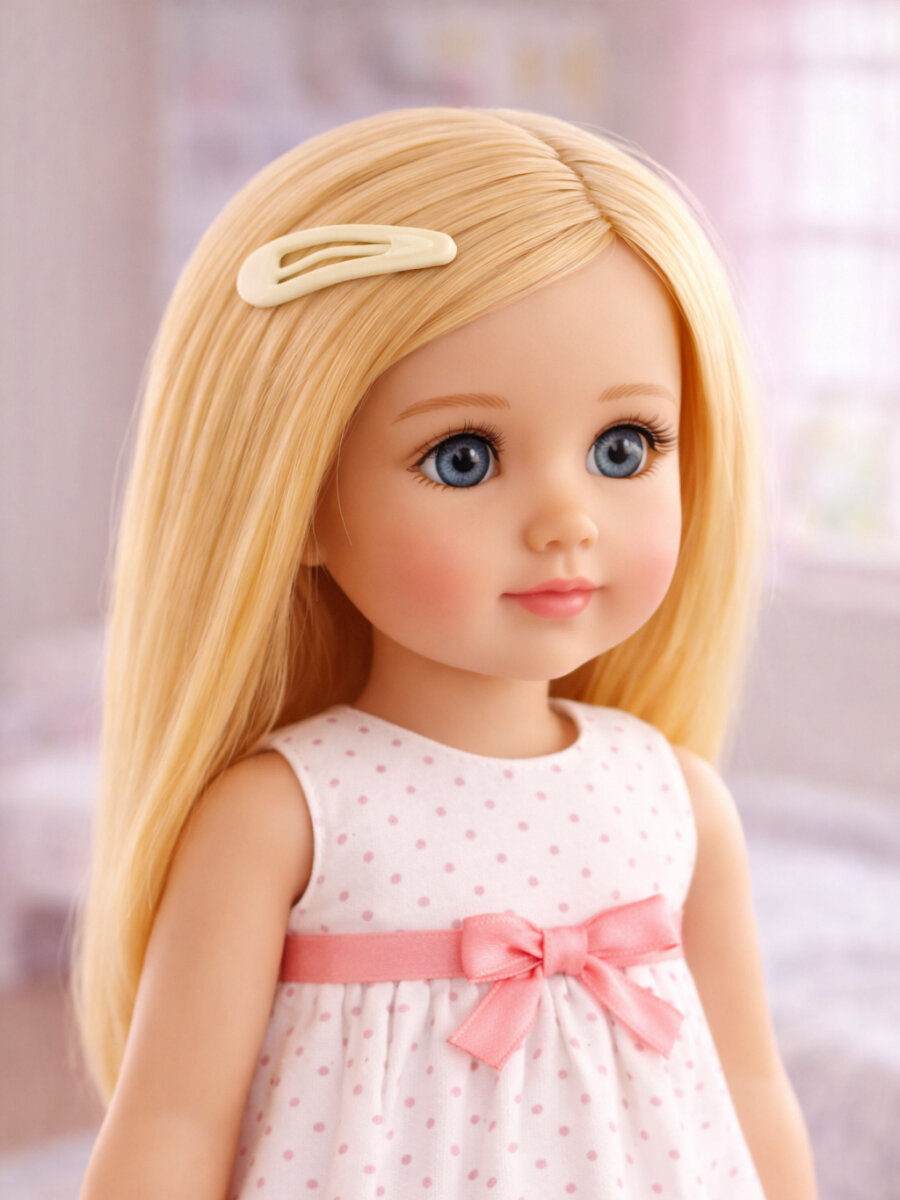 Заколки для кукол, 3*1 см, металл, акрил, 10 шт, желтые, Astra&Craft