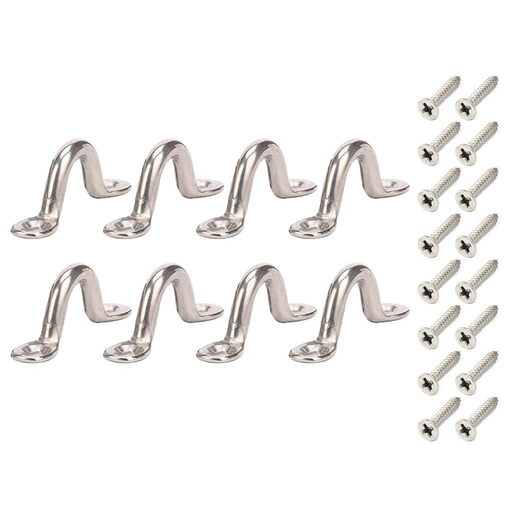 Стяжные Ремни из Нержавеющей Стали 316 с Винтами для Крепления Верхней Части Лодки к Проушине 8шт /10шт