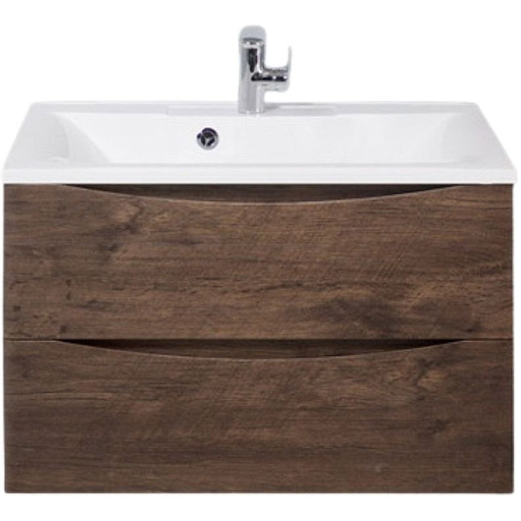 База под раковину подвесная BelBagno MARINO с двумя выкатными ящиками Rovere Moro 750x450x500 MARINO-750-2C-SO-RW-P