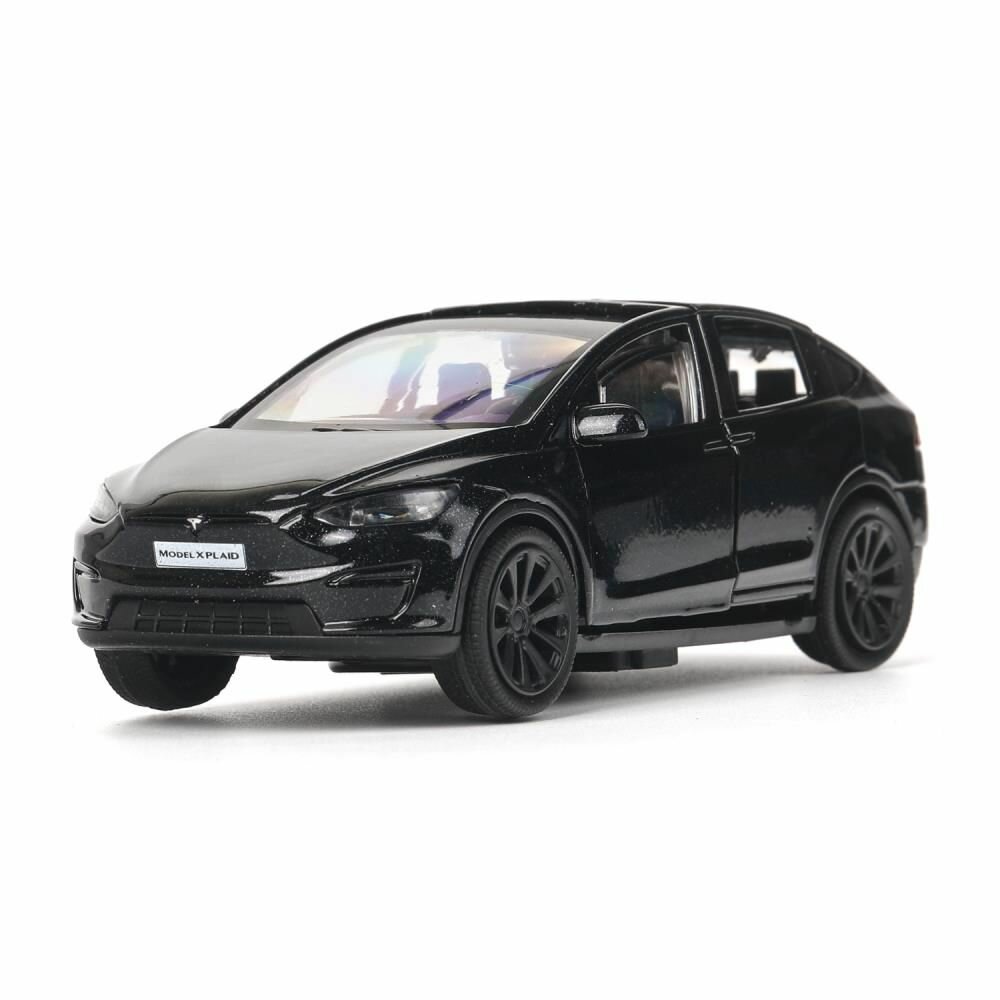 Технопарк Металлическая модель Tesla Model X Plaid , черная