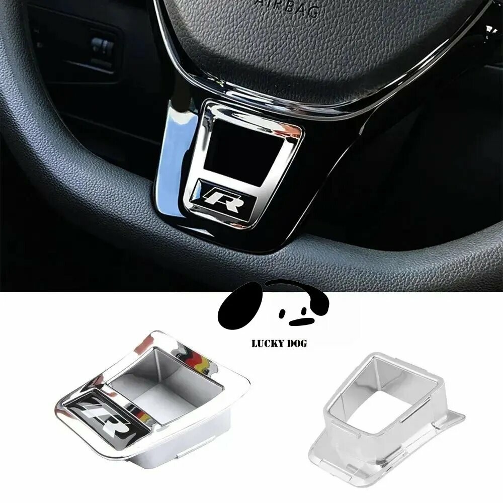 Накладка на руль, хромированная отделка, подходит для Volkswagen VW Passat Atlas Touran Jetta Polo Golf/GTI MK7 Tiguan 2016 2017 2018 2019