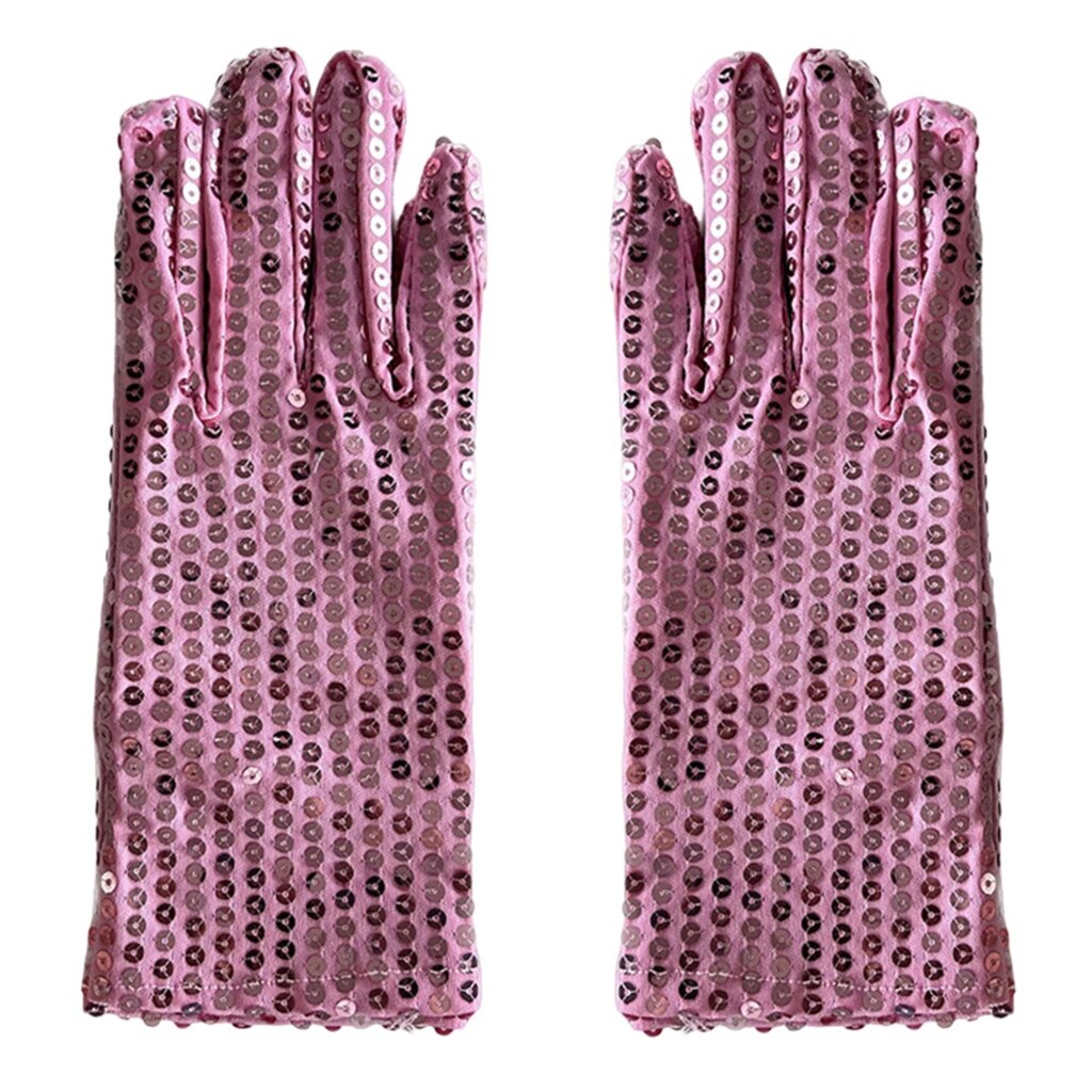 Женские короткие перчатки Перчатки для ночного клуба Перчатки для костюмов для девичников с блестками