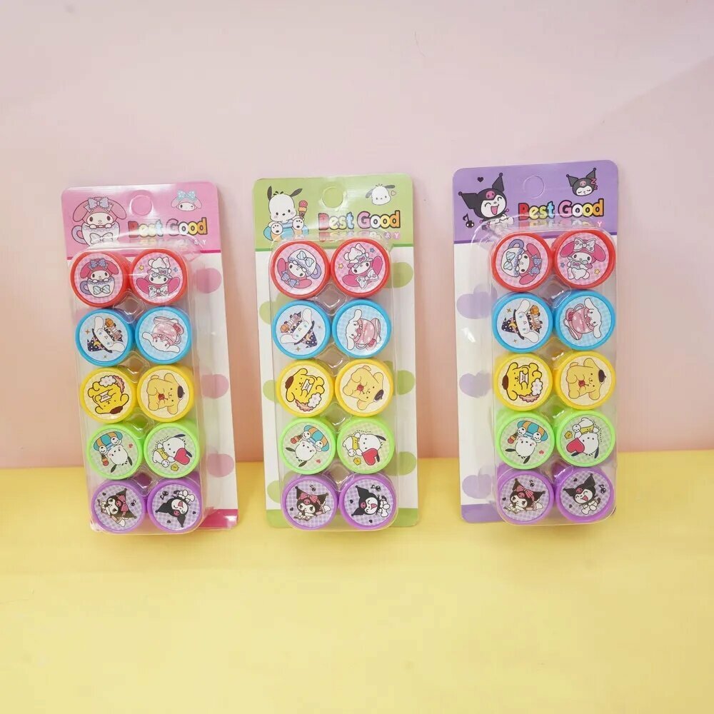 Печать детская цветная / набор печатей для детей 10 штук