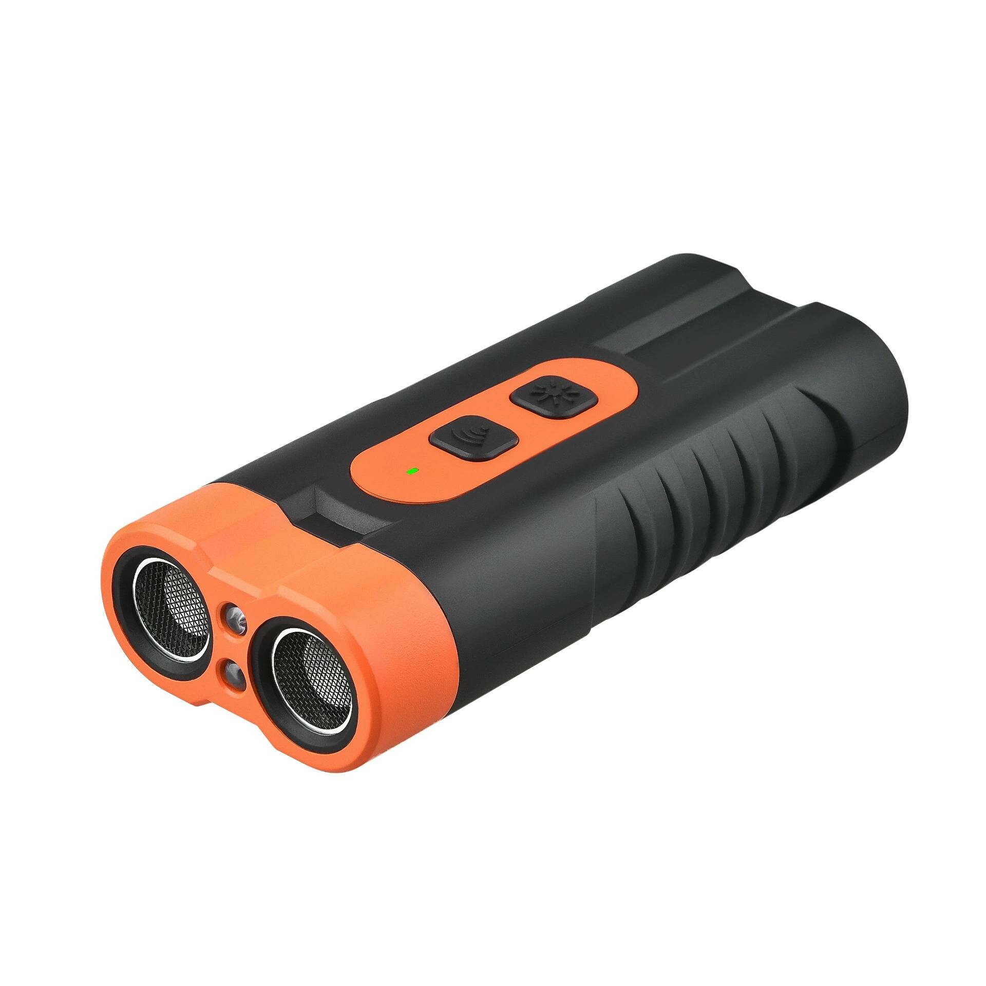 Ультразвуковой отпугиватель собак, двухядерный двухголовый звуковой предохранитель от лая, фонарик отпугиватель собак, двухголовый высокомощный черный