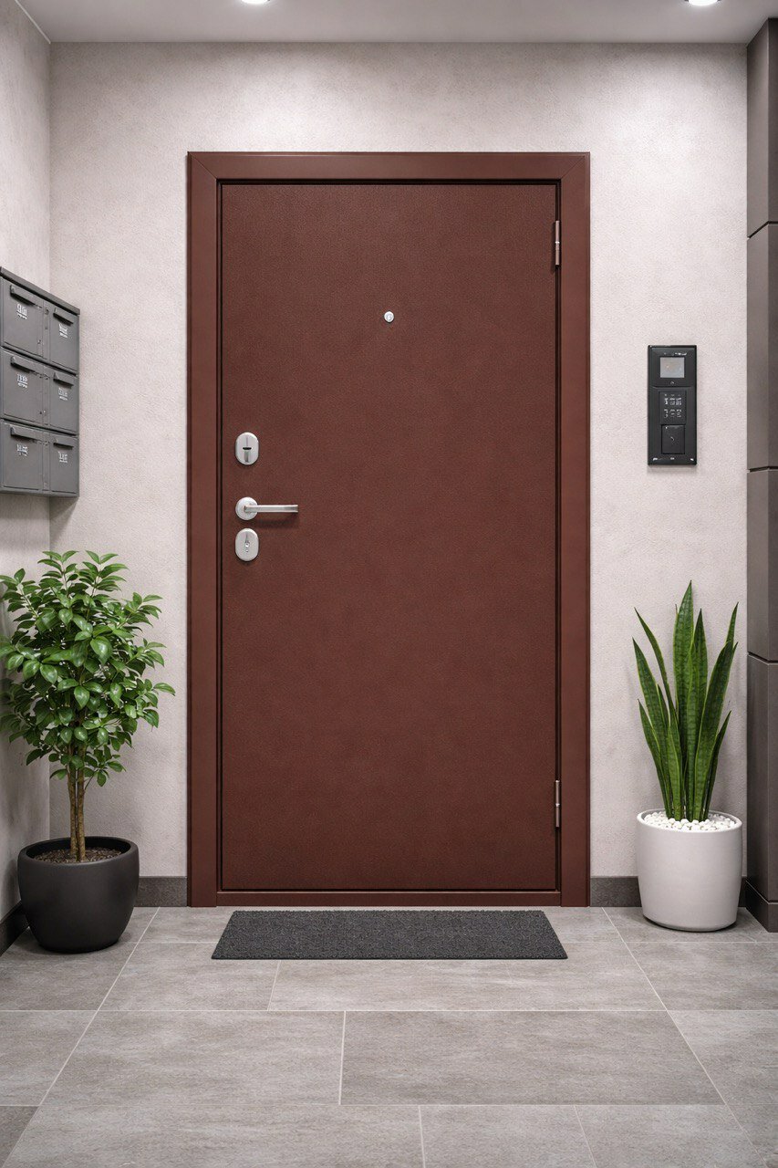 Входная дверь Optim Тайга-7 Антик Медный 860x2050 Правое