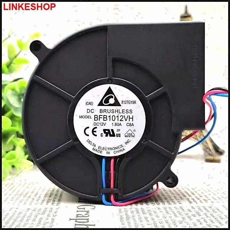 Новый канальный вентилятор Delta 97x94x33 мм с шарикоподшипниками и регулятором скорости