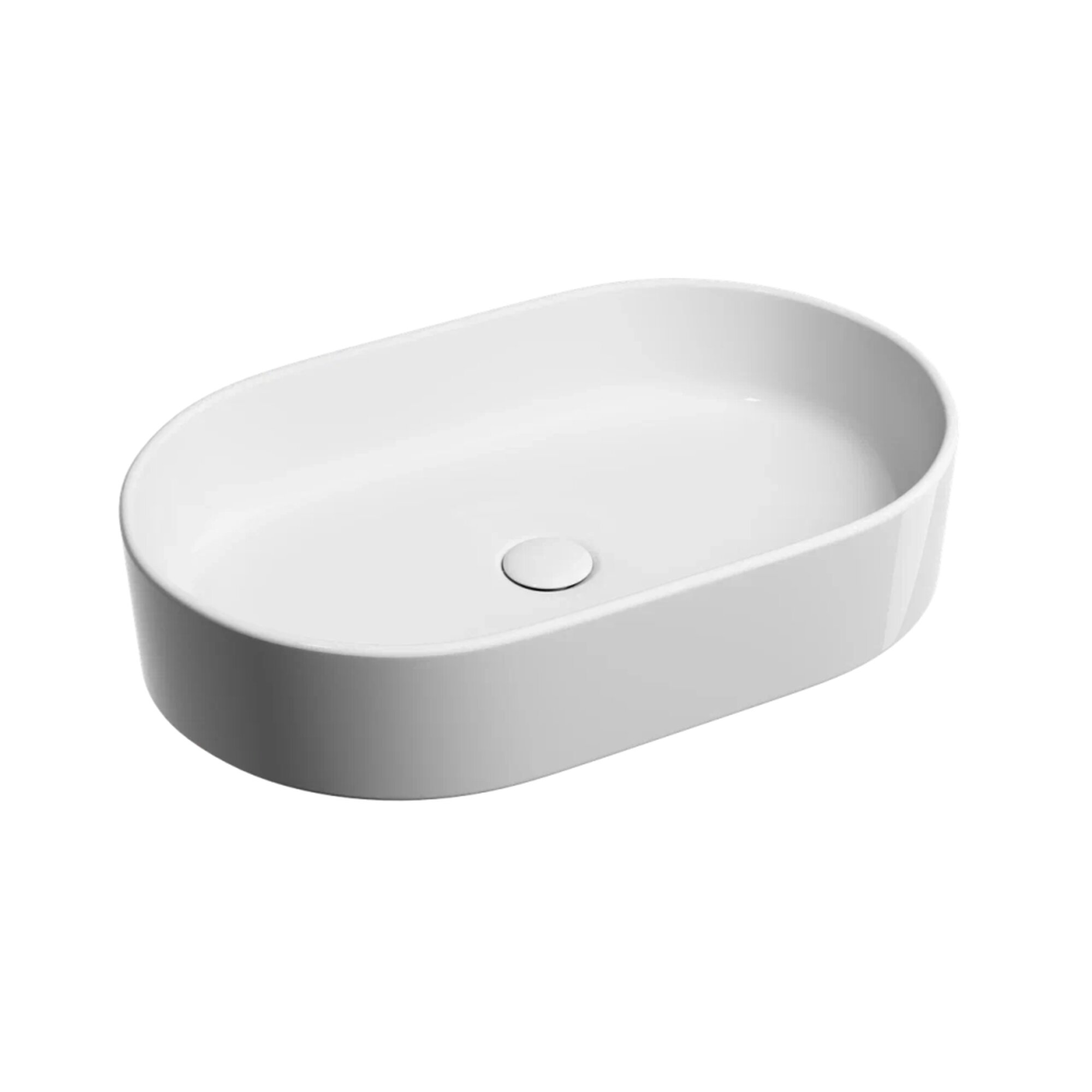 Умывальник чаша Ceramicanova Element CN6048, накладная, овальная, 608x385x122мм, цвет белый
