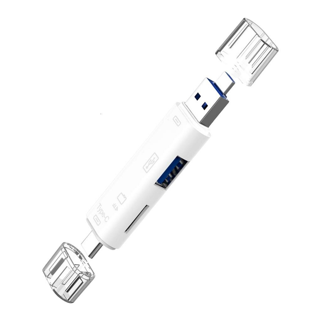 Кардридер 5 в 1 USB3.0 и USB C, Белый