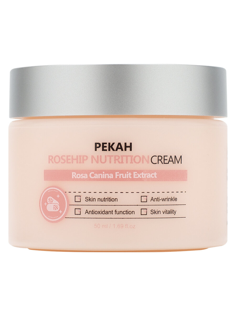 PEKAH Питательный крем для лица, шеи и зоны декольте Корея, 50 мл. Увлажняющий крем с экстрактом шиповника