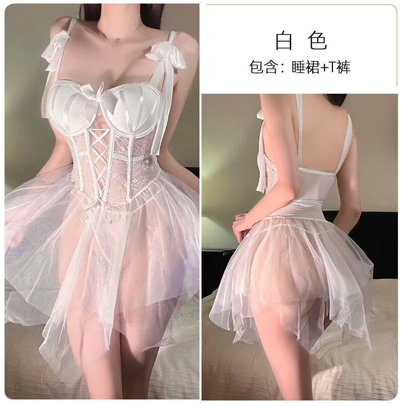 Сексуальное нижнее белье Meishilan для маленькой груди, пуш-ап, с подкладкой, сетчатый бюстгальтер с косточками, элегантный сексуальный топ, ночная сорочка 292