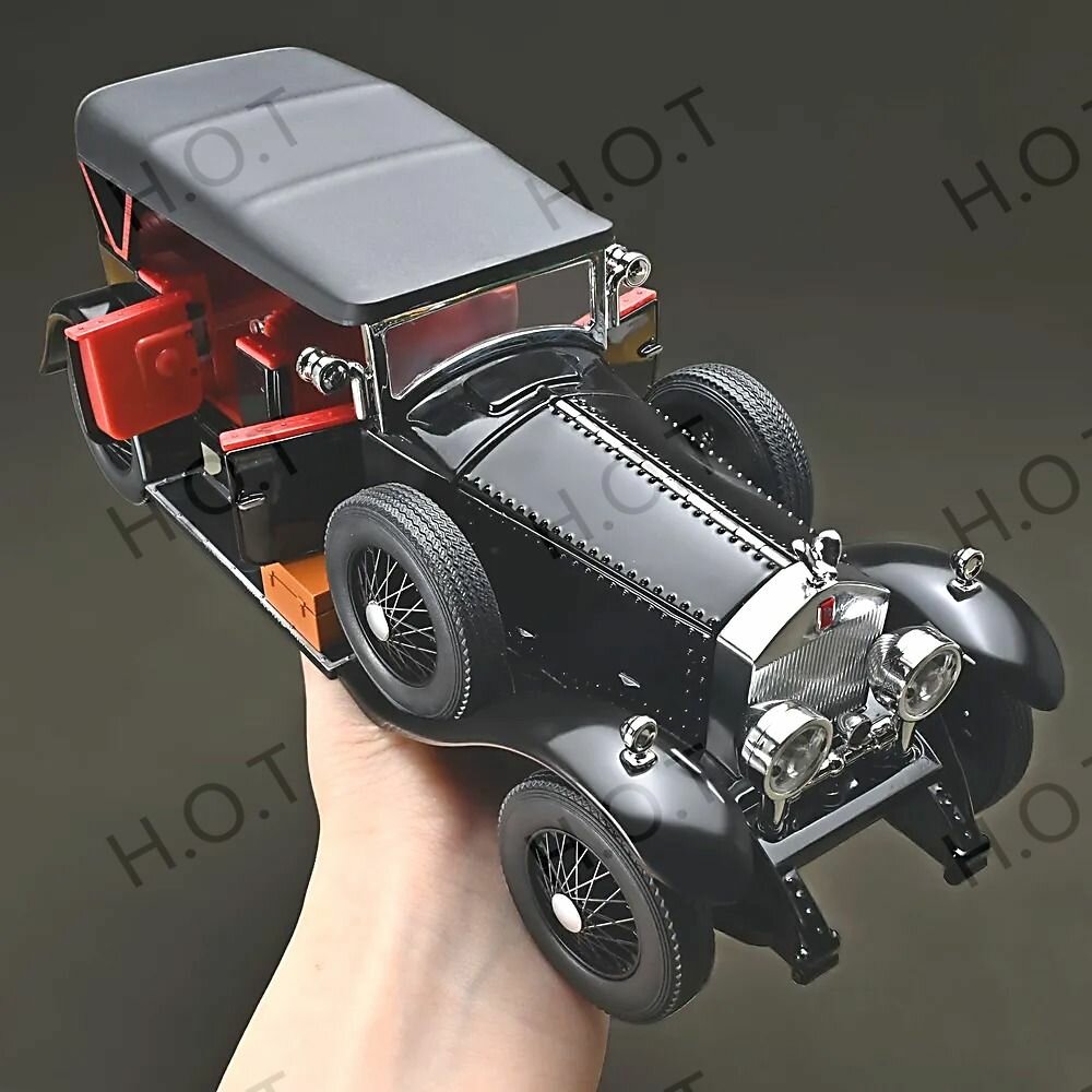 Коллекционирование автомобилей Роллс-Ройс Фантом I Кабриолет (1925-1931), Детские игрушечные модели автомобилей 1:24 Rolls Royce Phantom I 1925 Luxury classic retro, Модель сплава, Со звуком и светом