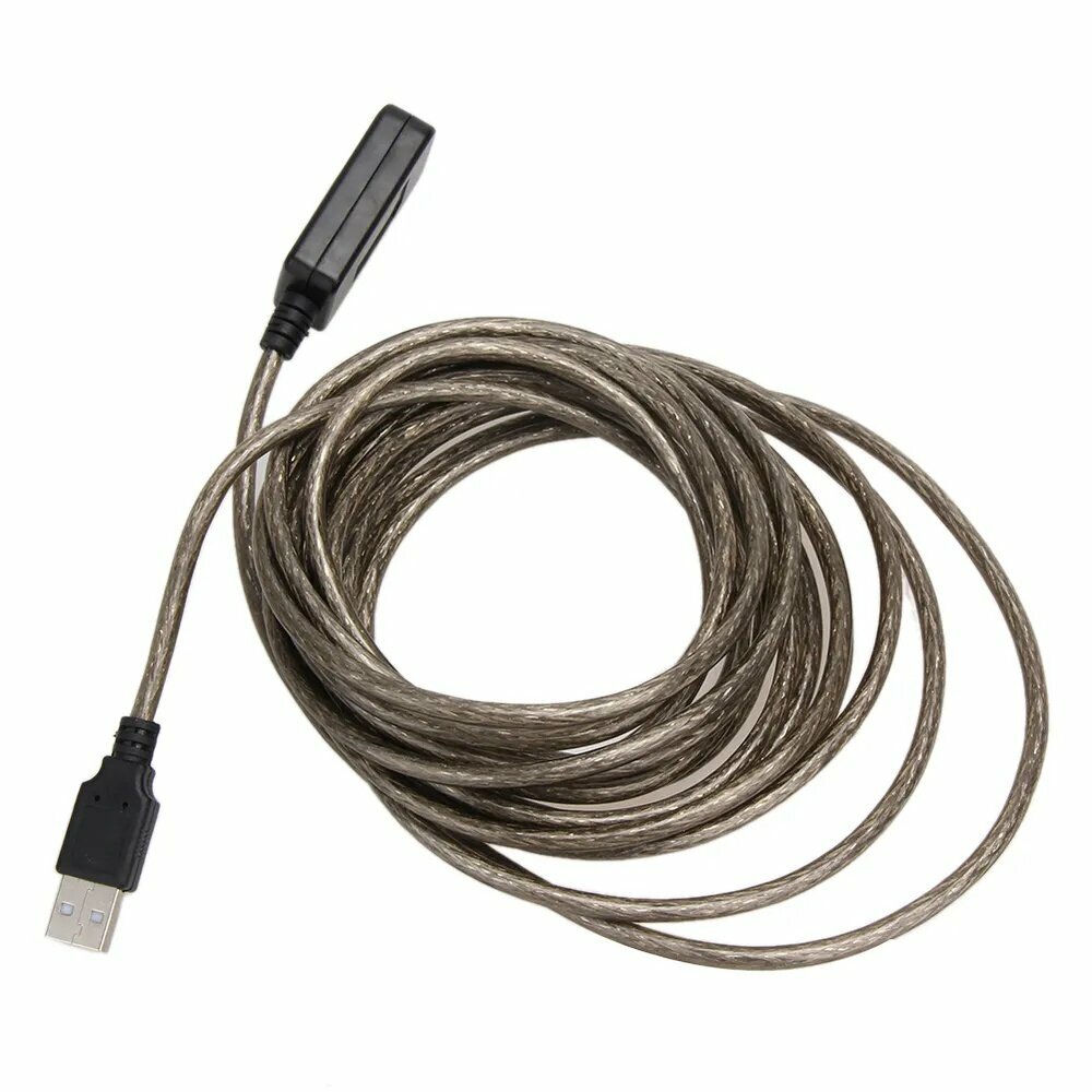 USB-удлинитель с усилителем сигнала, 5 м, USB 2.0, до 480 Мбит/с