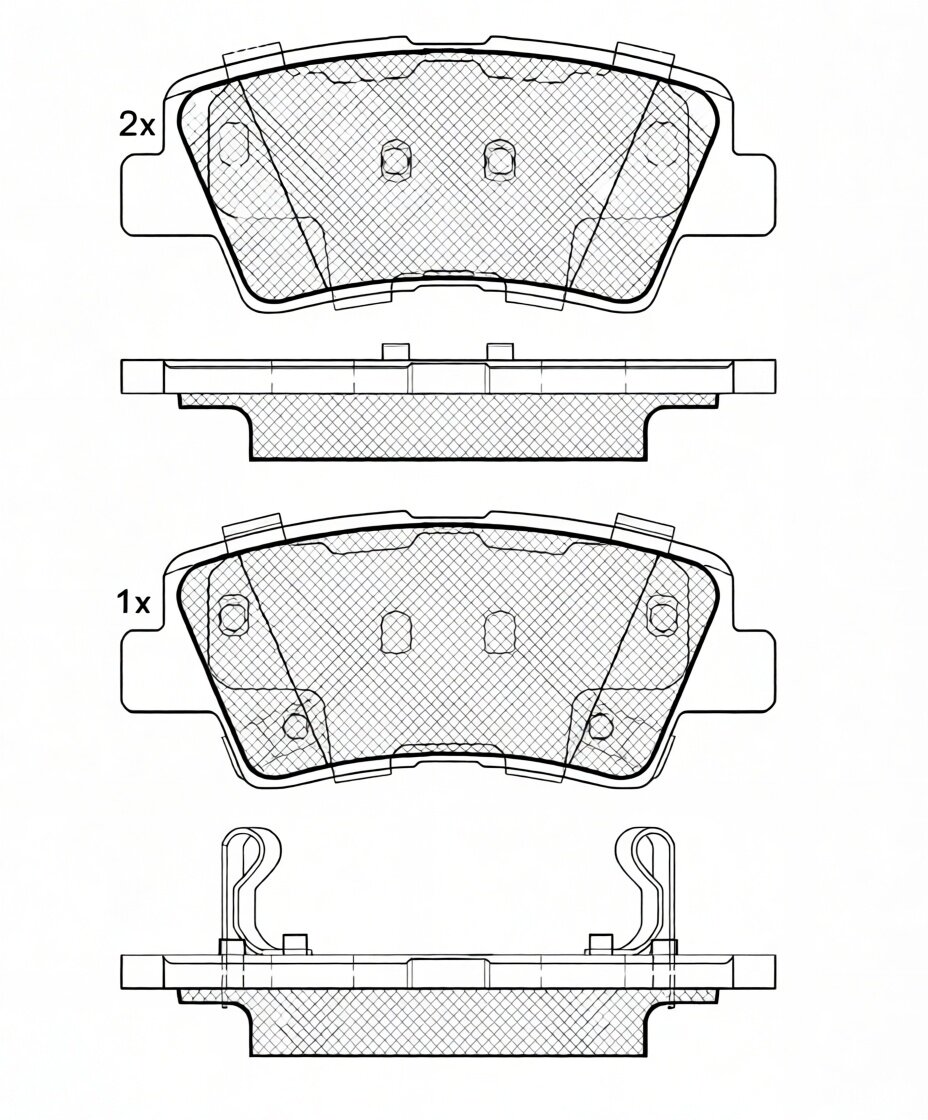 Колодки тормозные дисковые задние, комплект NiBK PN0538