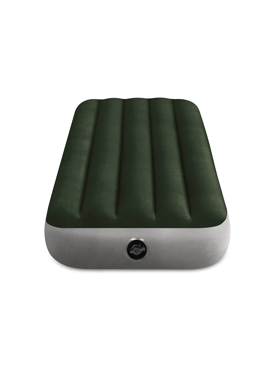 Intex Матрас надувной 76х191 см, зеленый Classic Downy Airbed, 64106
