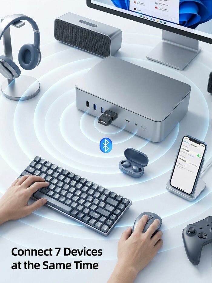 Адаптер Bluetooth 6.0 для ноутбука ПК Type-C — фото 1