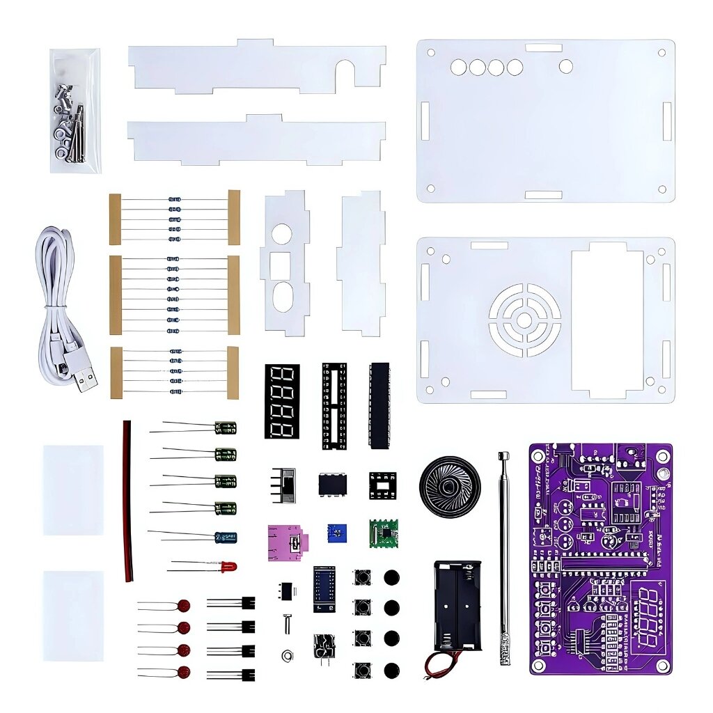 Комплект для сборки FM-радио, Цифровой ламповый дисплей, Учебный проект по электронике "Сделай сам"