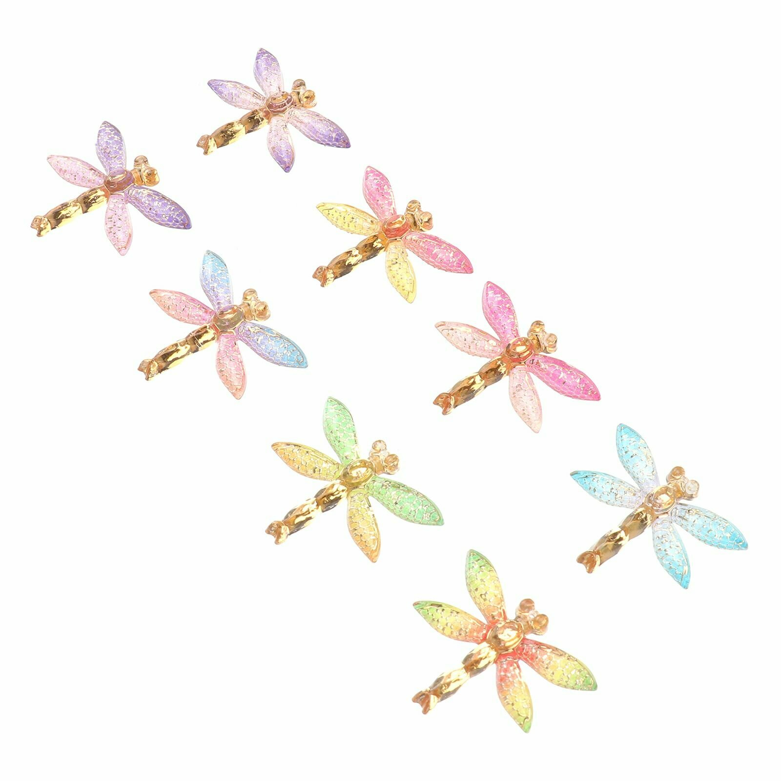 Набор из 40 разноцветных украшений из смолы в форме стрекозы для рукоделия