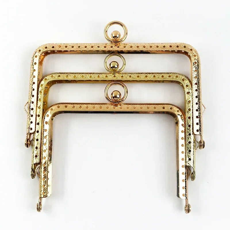 Металлическая рамка для сумки 11 см LightGold, 5 шт.
