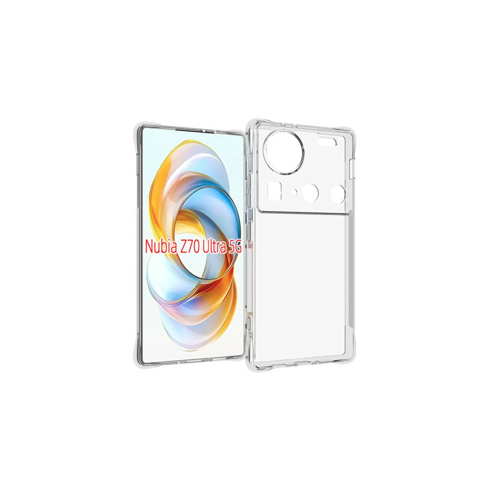 Чехол-бампер MyPads Tocco для Nubia Z70 Ultra прозрачный с усиленной защитой углов