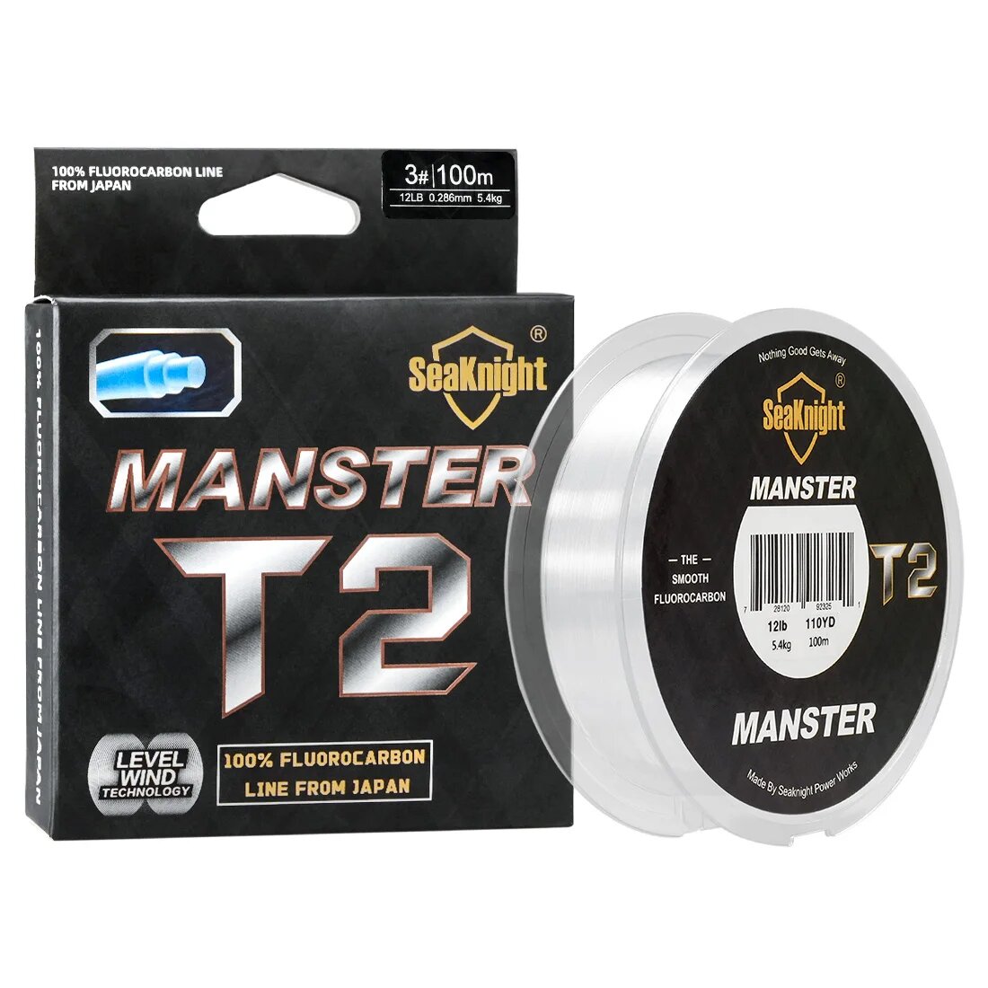 SeaKnight Monster T2, флюорокарбон 100м, 12lb, 0.286mm