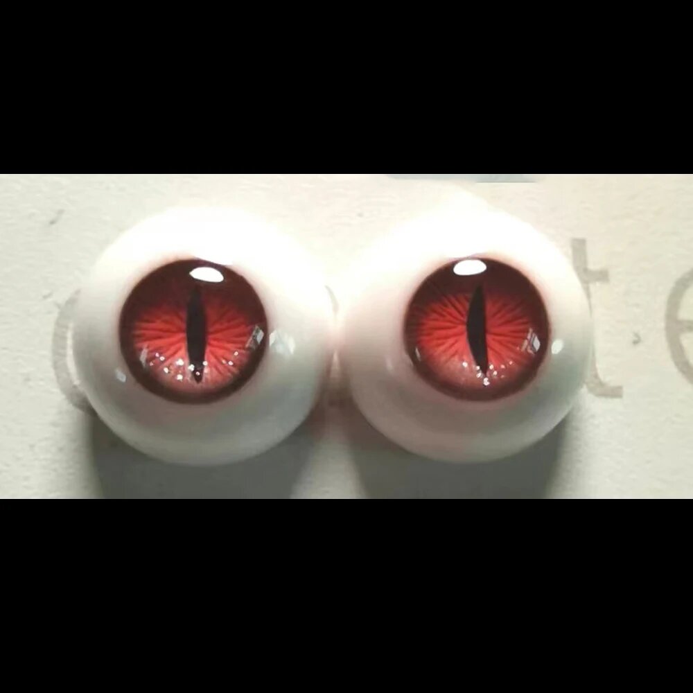 Смоляные глаза для кукол "кошачий глаз", 10-18 мм Красный, G-a pair, 14mm-7