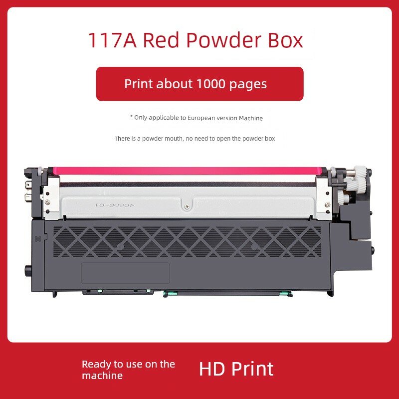 Красный картридж 117A для HP LaserJet 178nw, 1100 страниц, версия для Европы, совместимость с принтером