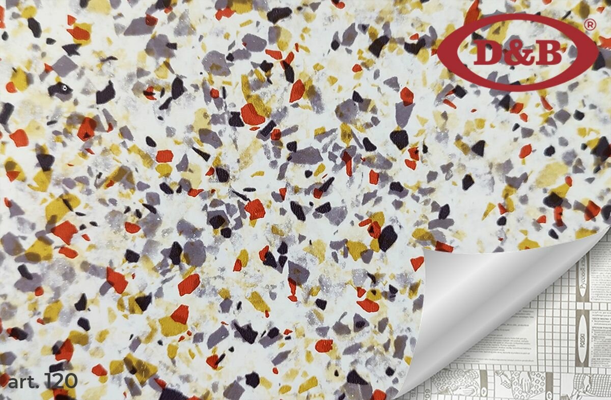 Пленка самоклейка 45смх 8м D&B мрамор "Гранит цветной" 120