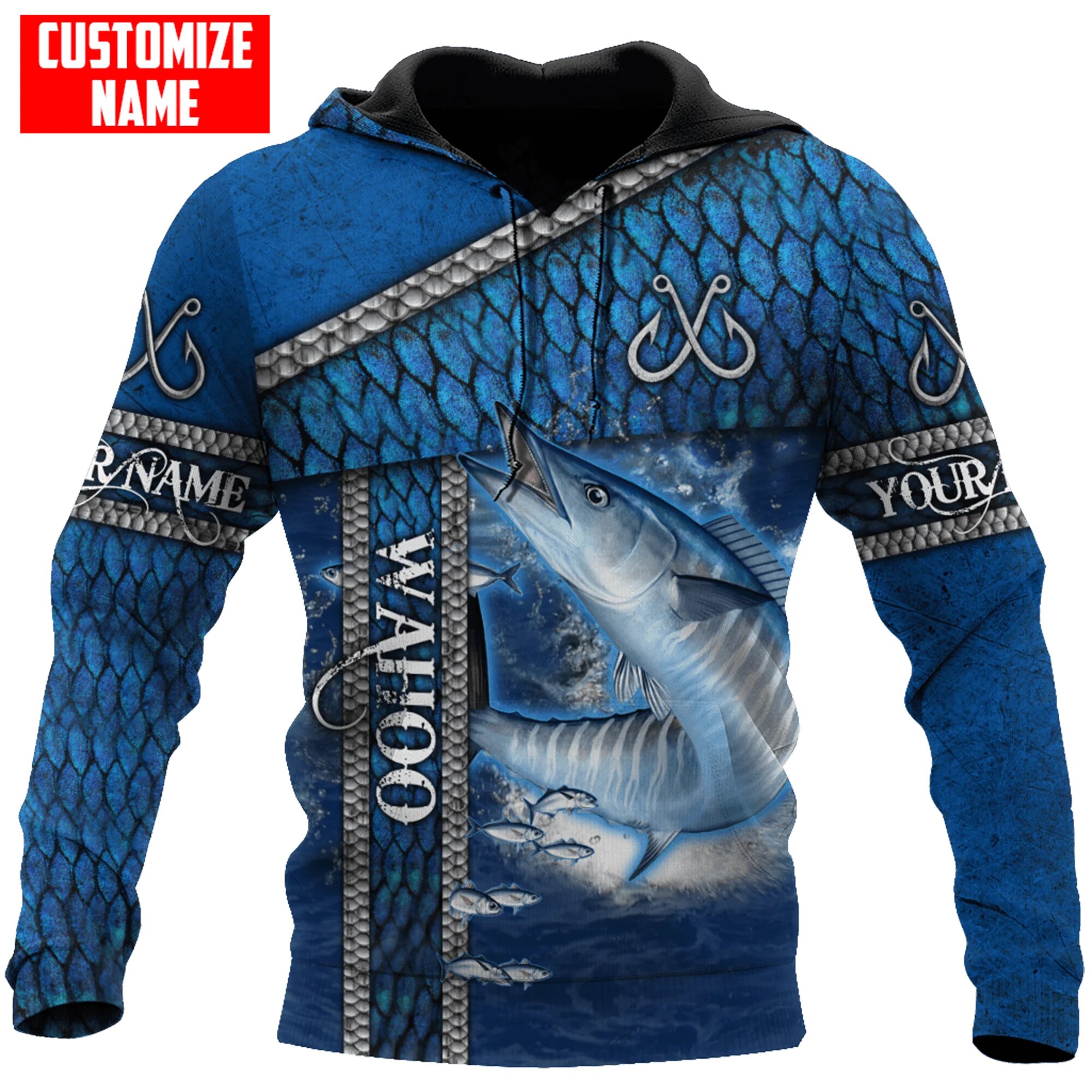 Мужская толстовка с 3D принтом Wahoo Fish, Hoodie