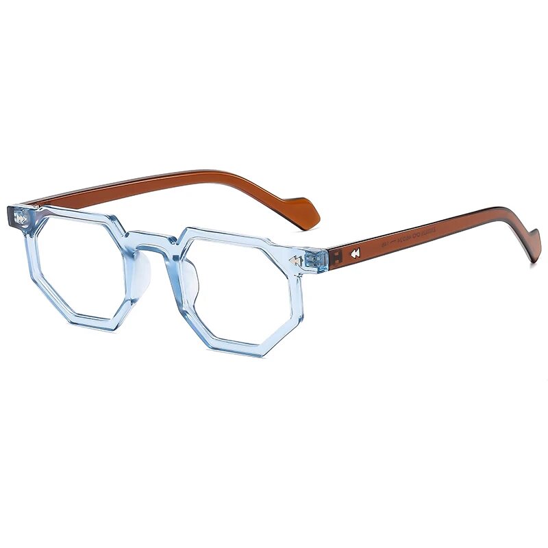 Голубые квадратные очки DDLONG D601, Light Blue