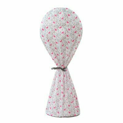 Полный пылезащитный чехол для напольных вентиляторов, белый с рисунком фламинго, размеры 90x57 см